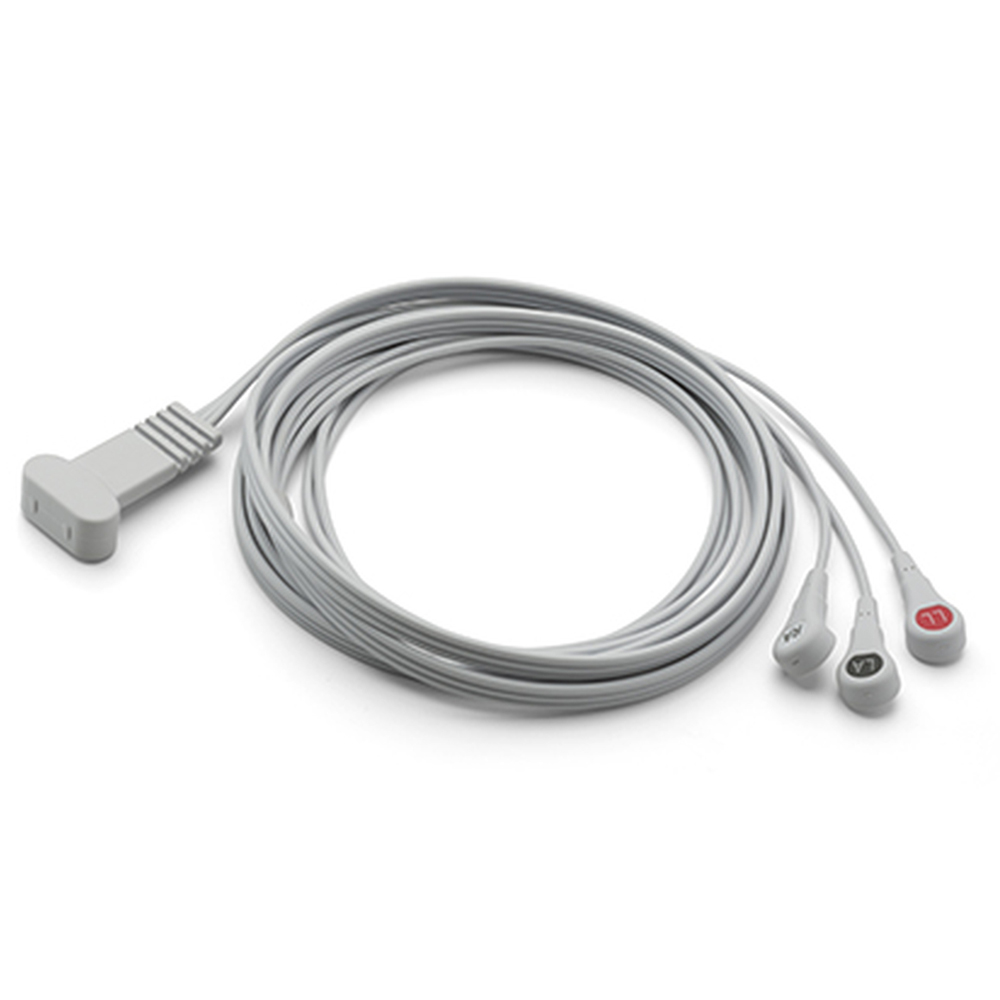 Welch Allyn 6000-CBL3A 3-Lead AHA ECG Patient Cable - Connex Vital ...